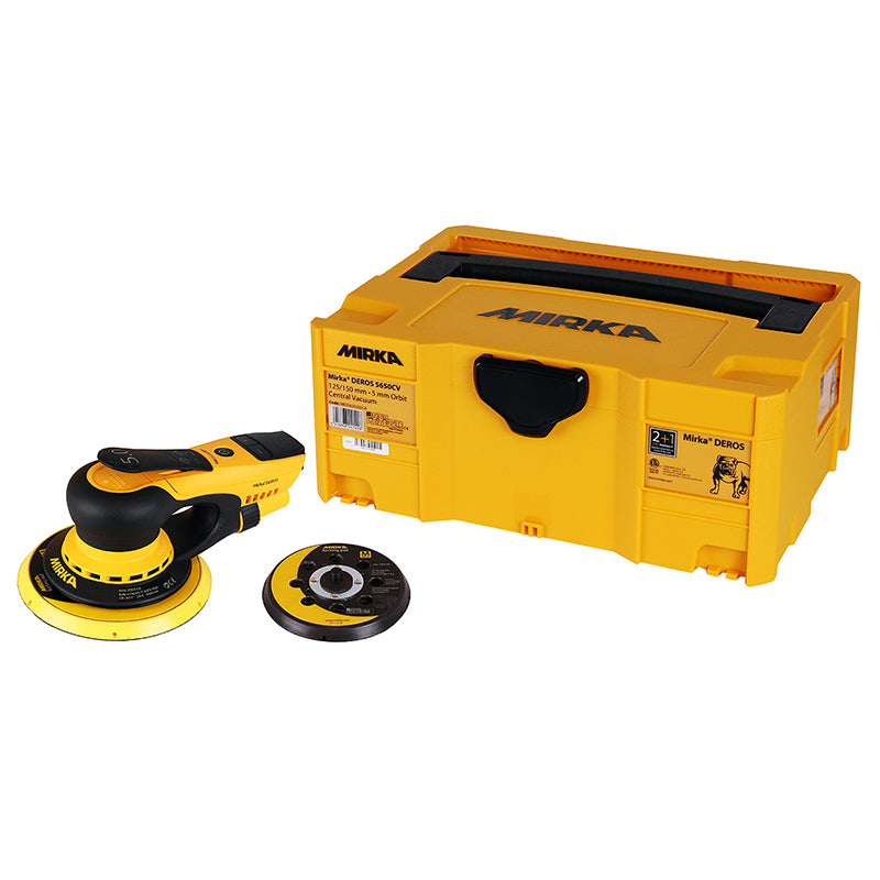 MIRKA DEROS 5650CV 125 150mm Brushless 5mm Random Orbital Sander in Systainer